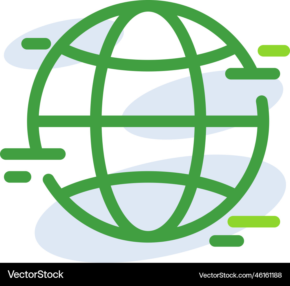 Internet technology icon with green outline style Vector Image