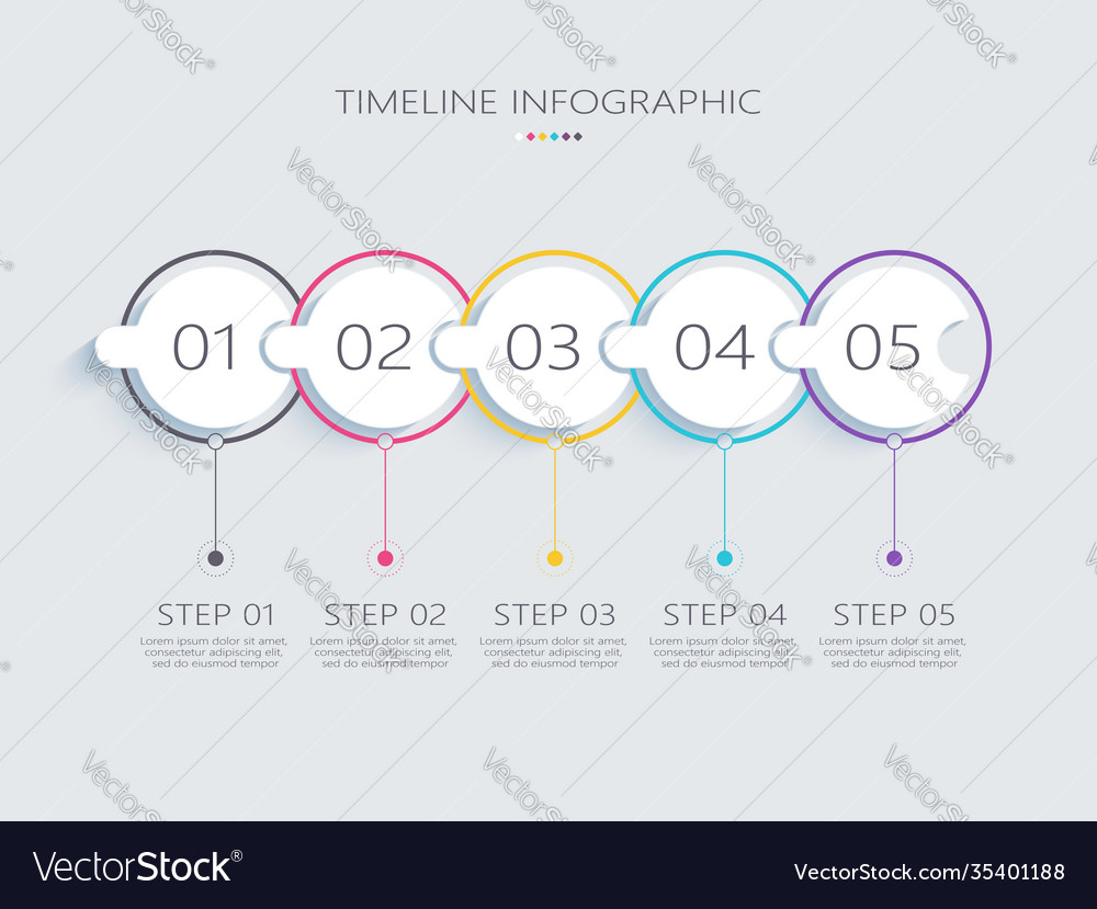 Modern abstract 3d infographic template Royalty Free Vector