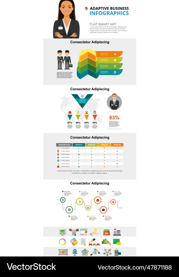 Partnership and research concept infographic Vector Image