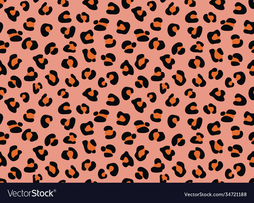 Seamless pattern leopard texture background Vector Image