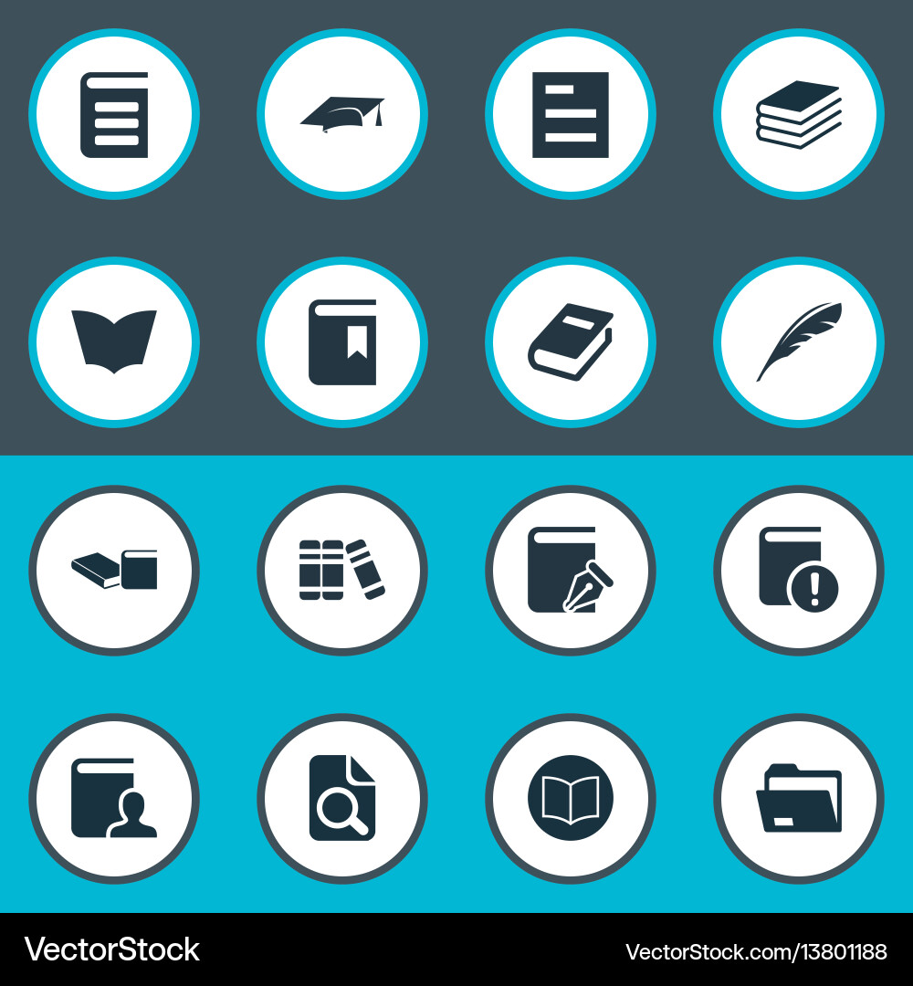 Set of simple knowledge icons Royalty Free Vector Image
