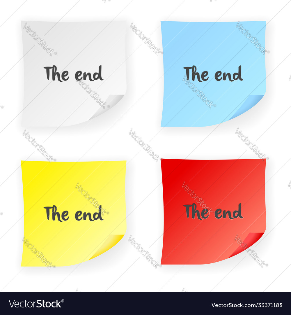Stick note end Royalty Free Vector Image - VectorStock