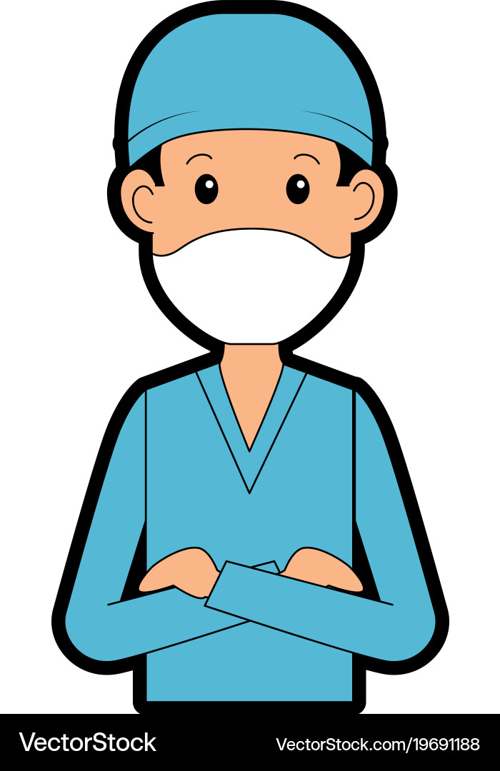 Surgeon doctor avatar character icon Royalty Free Vector
