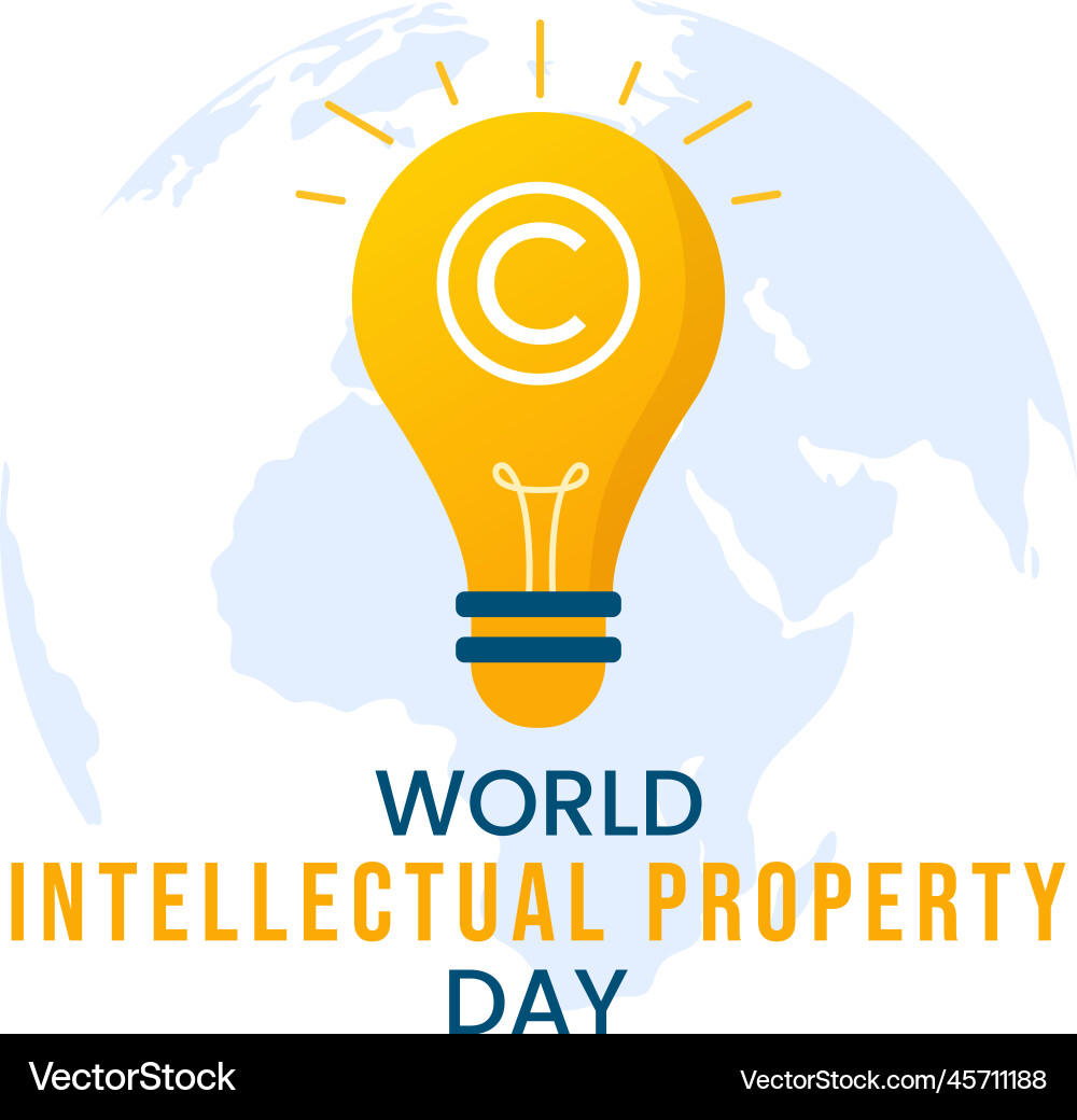 World intellectual property day with creativity Vector Image
