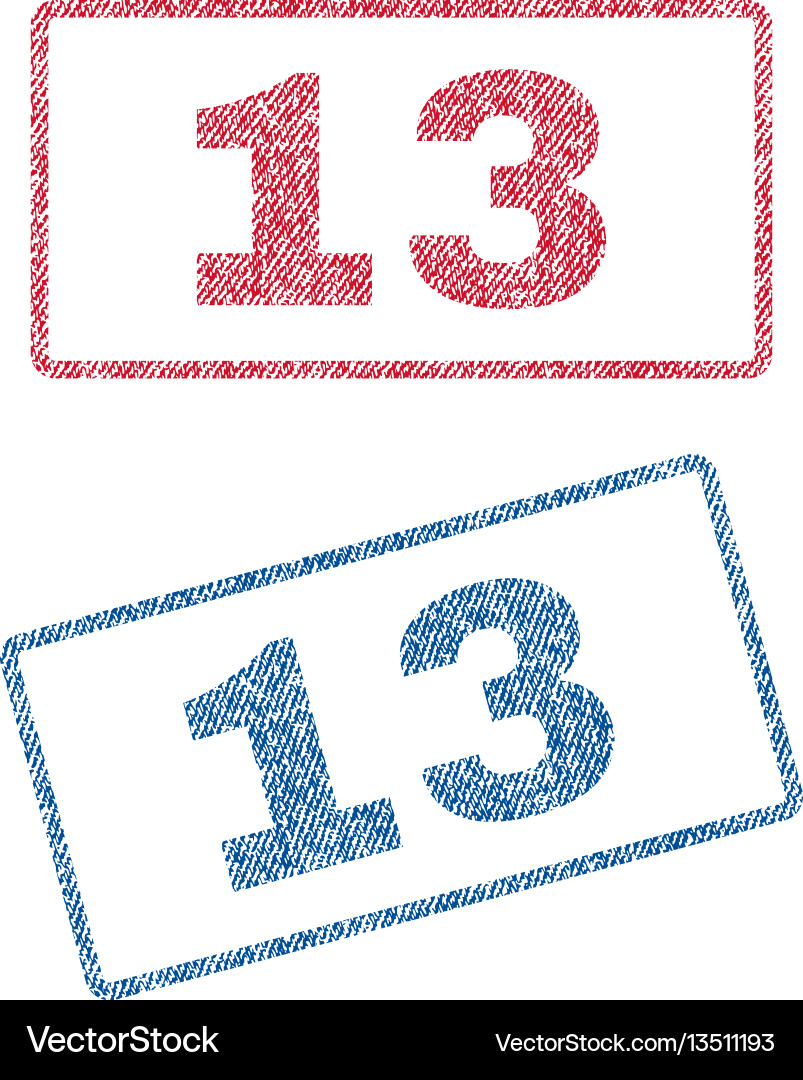 13 textile stamps Royalty Free Vector Image - VectorStock