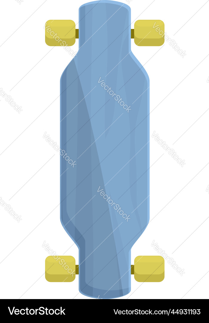Boy longboard icon cartoon retro board Royalty Free Vector