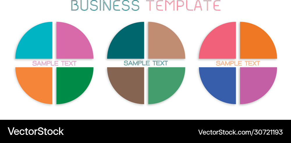 Business concepts set infographic templates Vector Image