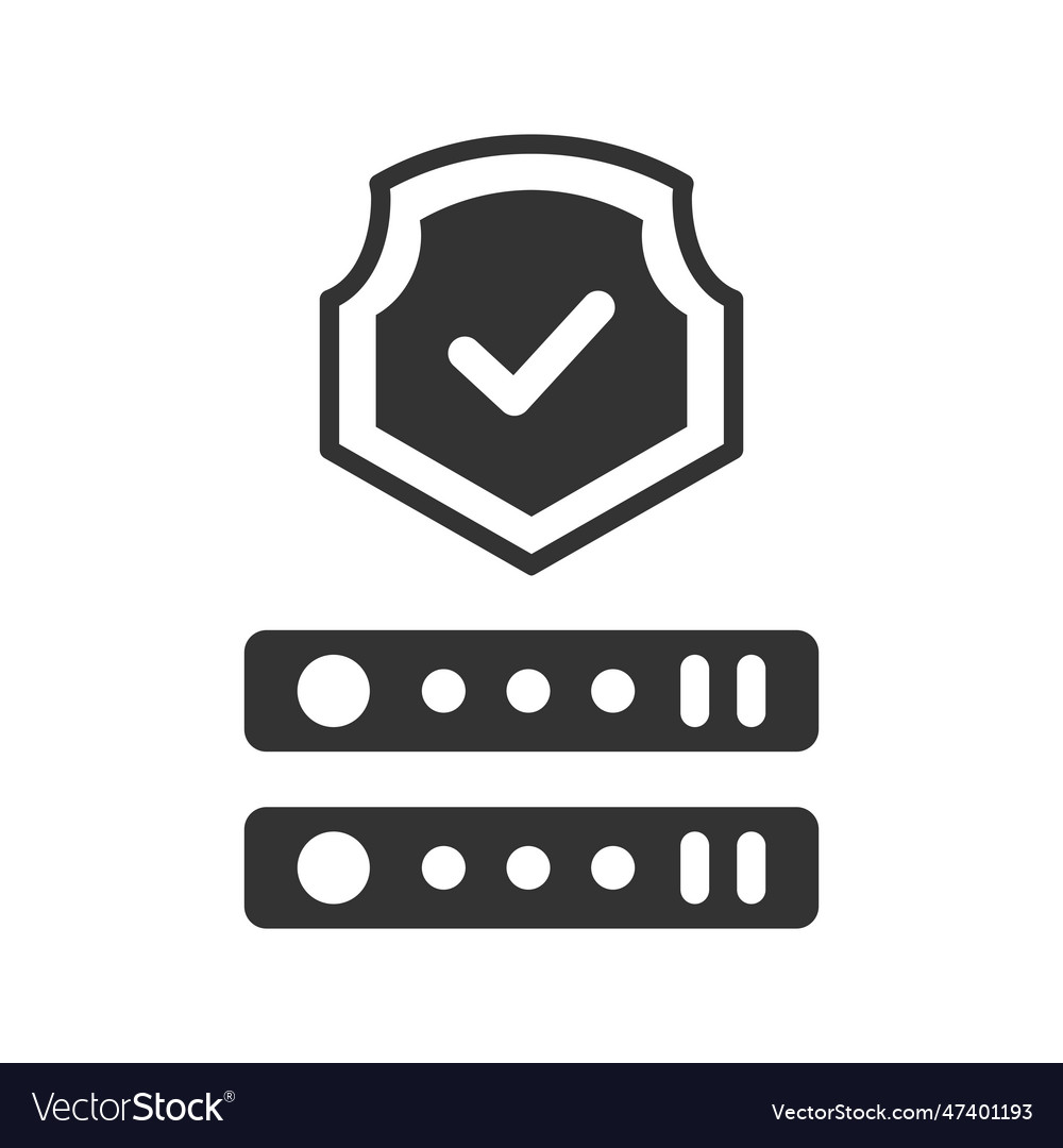 Database security icon Royalty Free Vector Image