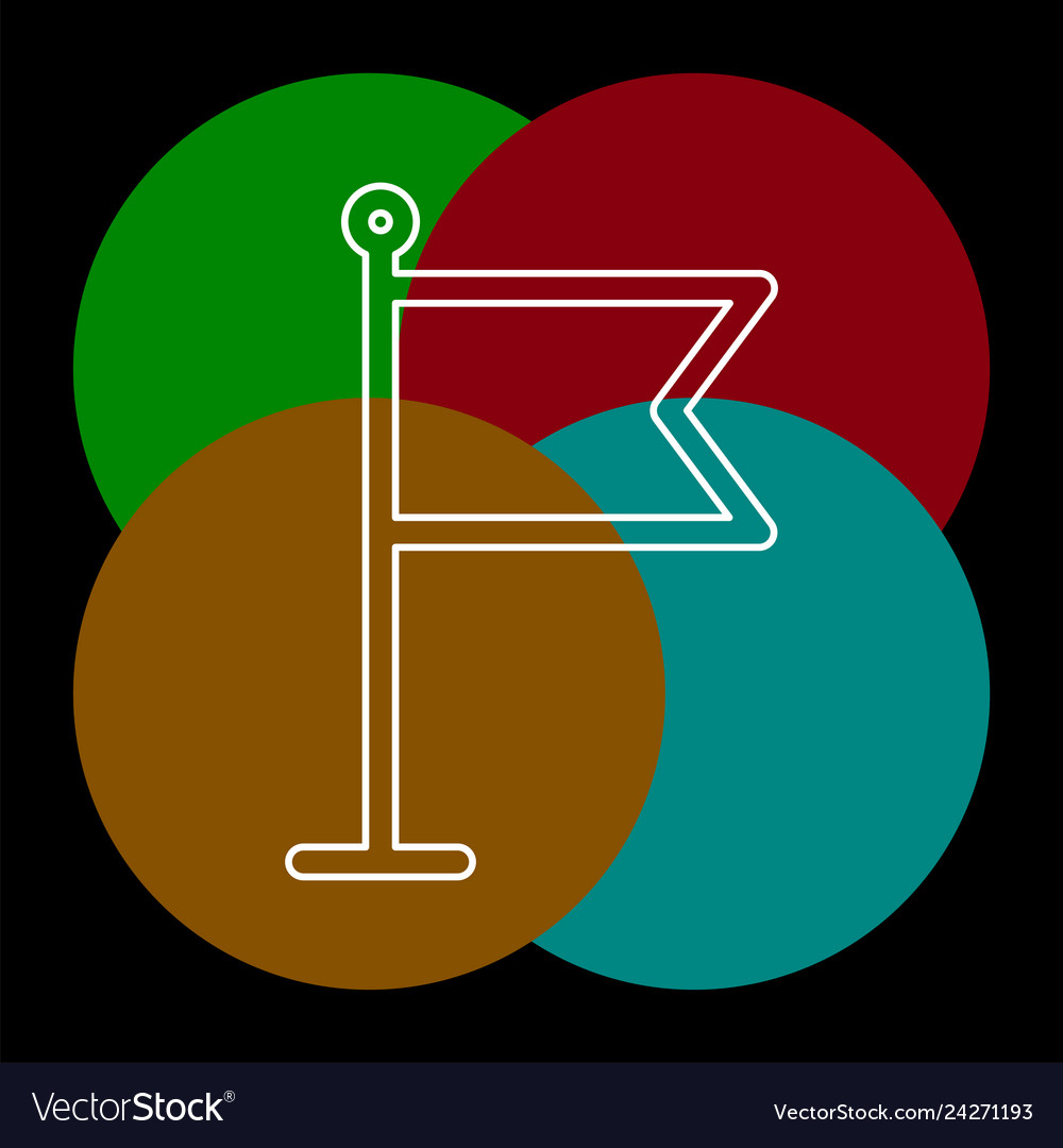 Flag pointer sign icon location marker symbol Vector Image