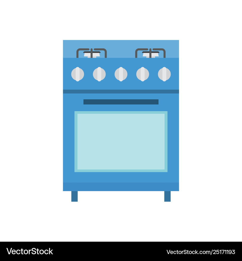 Kitchen domestic gas oven icon Royalty Free Vector Image