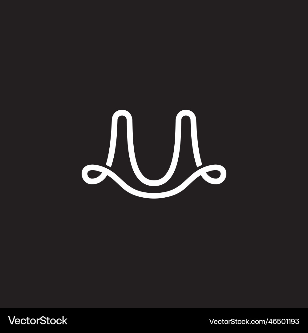 Letter m curves infinity design linear logo Vector Image