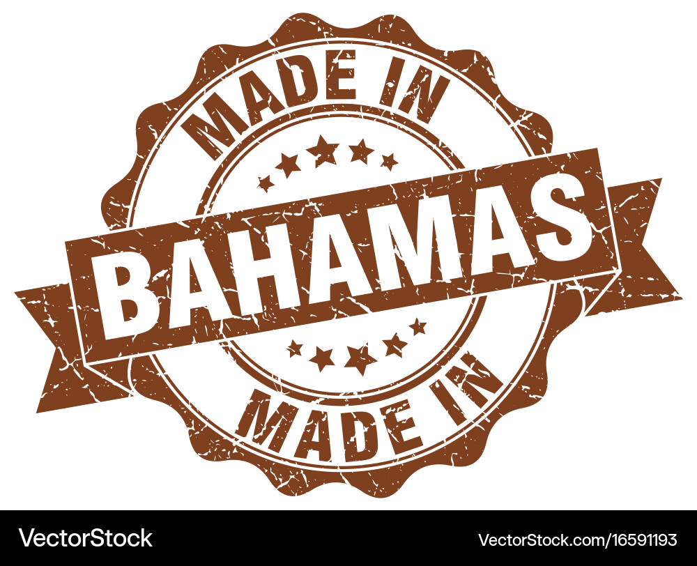 Made in bahamas round seal Royalty Free Vector Image