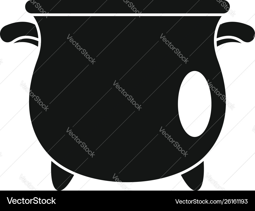 Magic cauldron icon simple style Royalty Free Vector Image