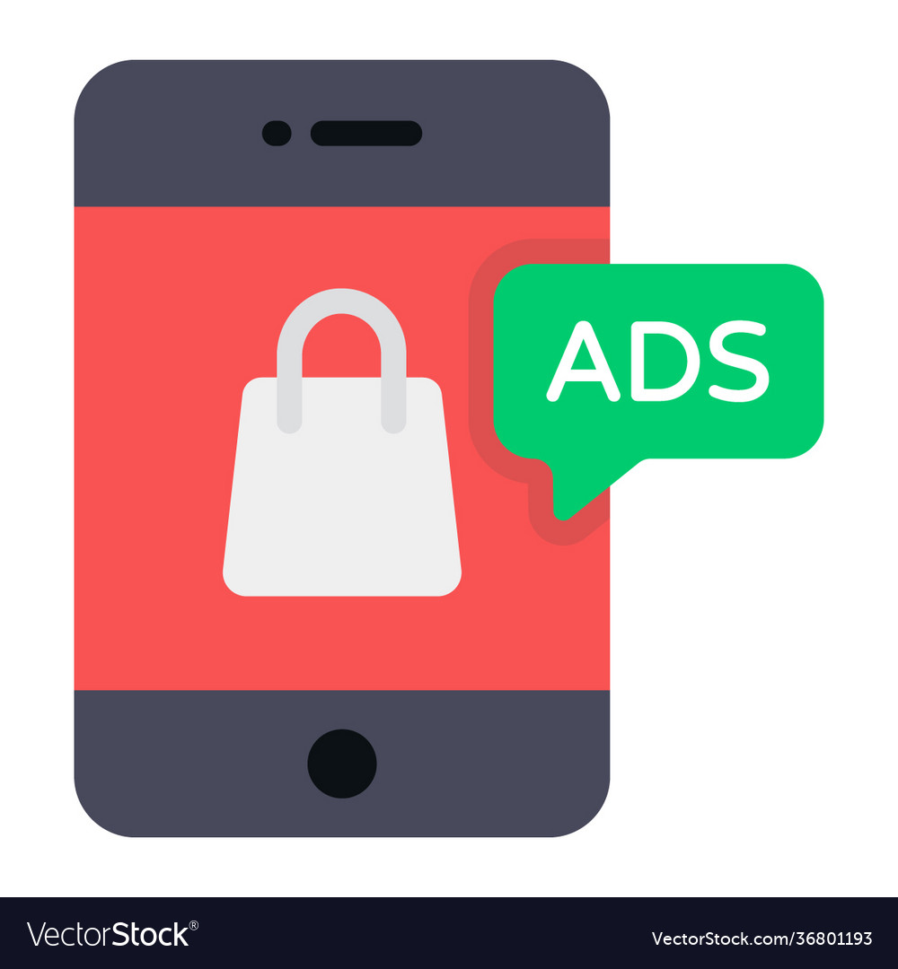 Mobile ads Royalty Free Vector Image - VectorStock