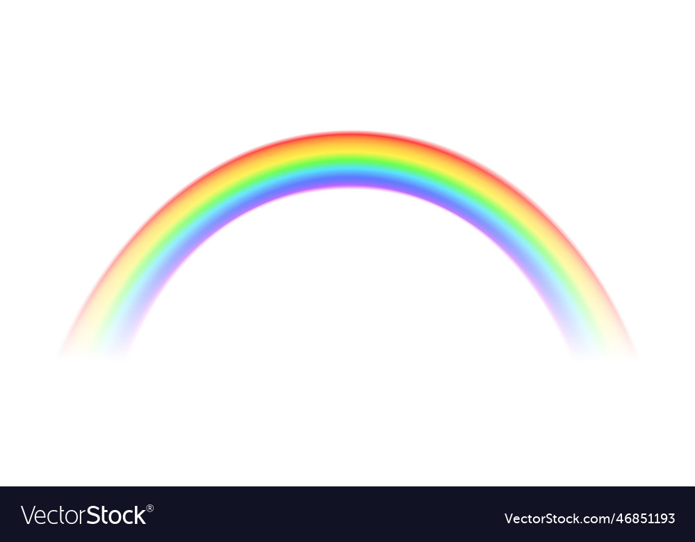 Realistic rainbow Royalty Free Vector Image - VectorStock