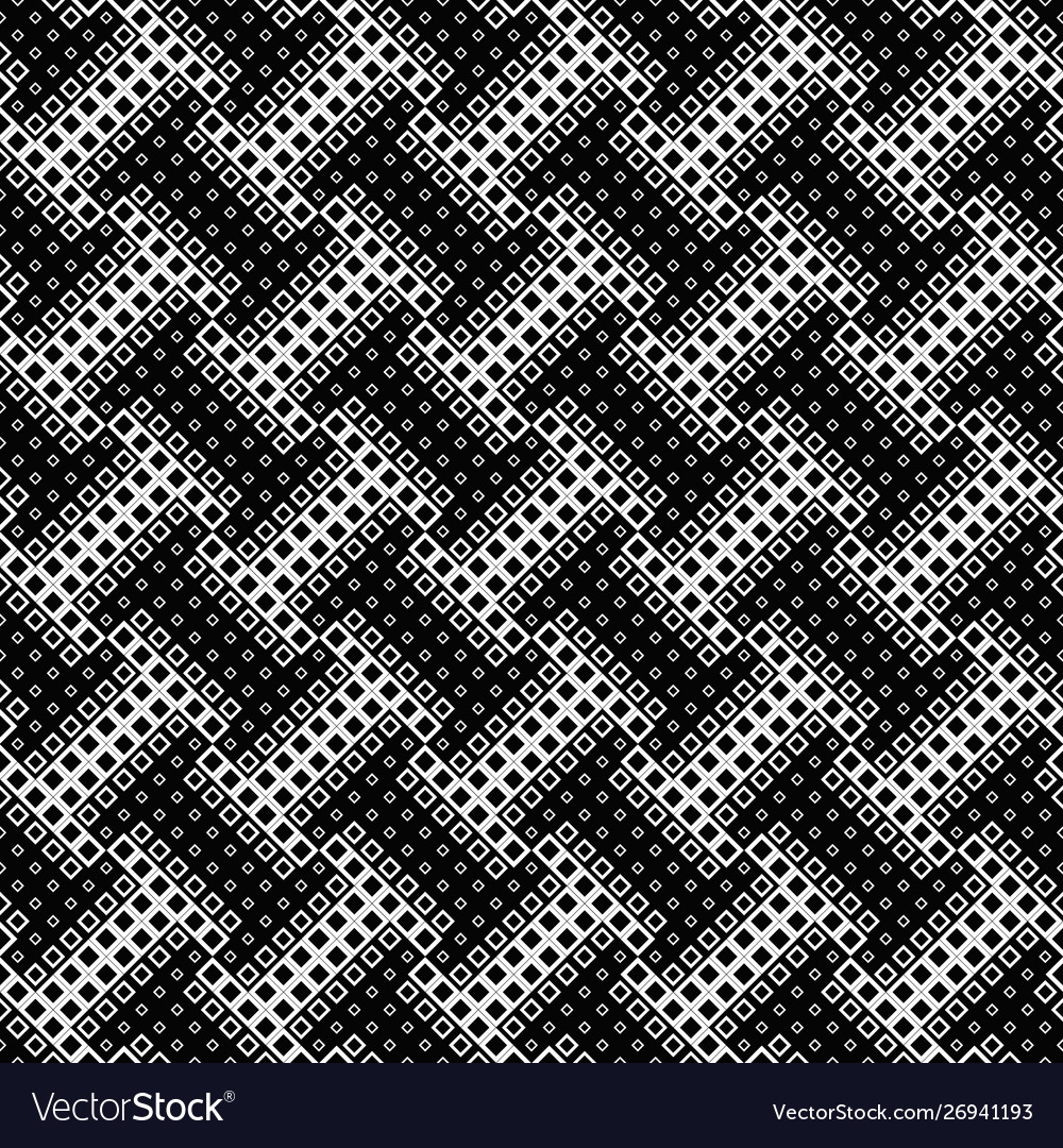Seamless square pattern background - monochrome Vector Image