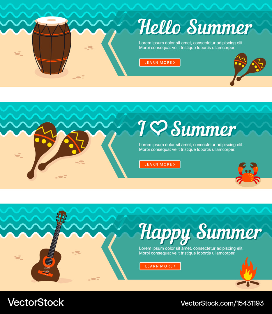 Travel and vacation banners Royalty Free Vector Image