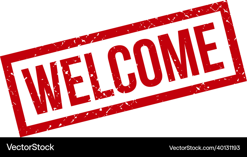 Welcome rubber grunge stamp seal Royalty Free Vector Image