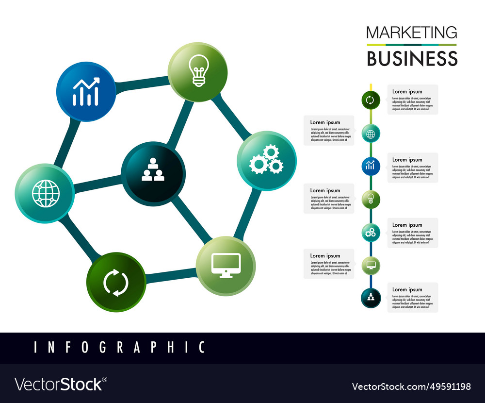 6 steps plan Royalty Free Vector Image - VectorStock