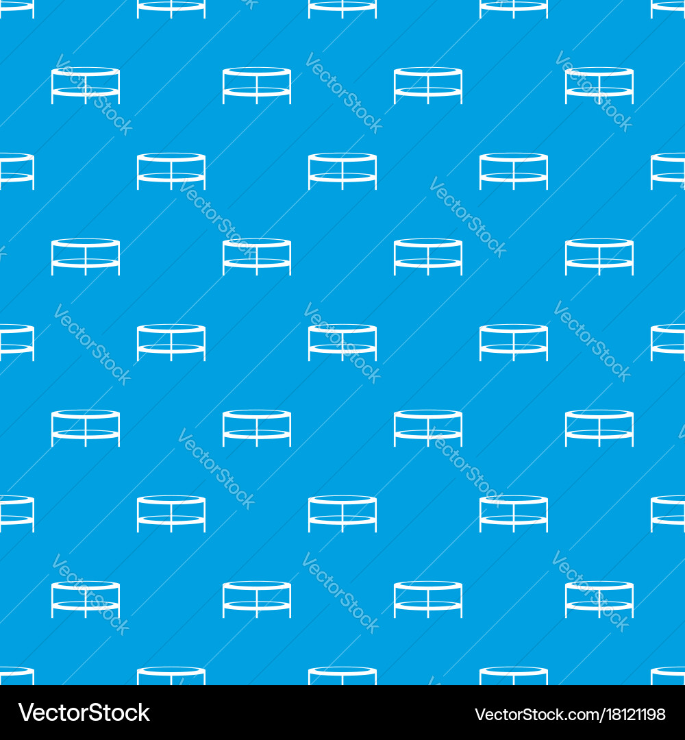 A round coffee table pattern seamless blue Vector Image