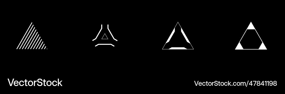 Cyberpunk style triangle aim set hud cyber Vector Image
