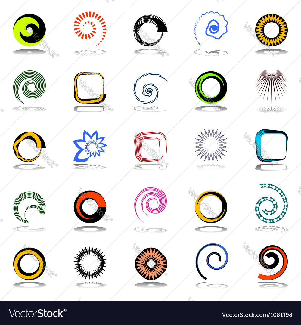 Design elements set Royalty Free Vector Image - VectorStock