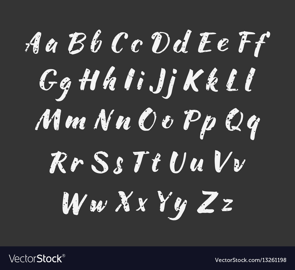 Handwritten brush script Royalty Free Vector Image