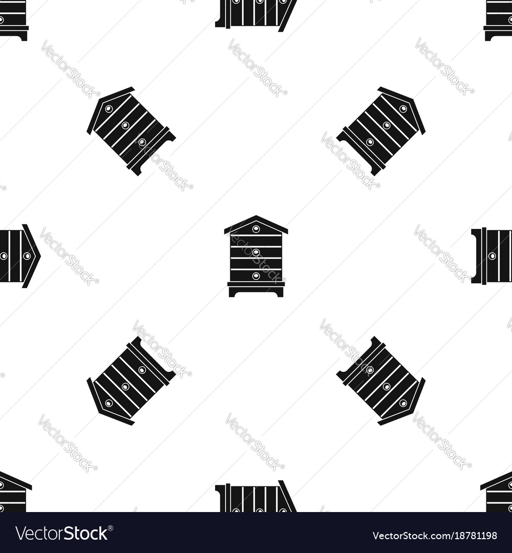 Hive pattern seamless black Royalty Free Vector Image