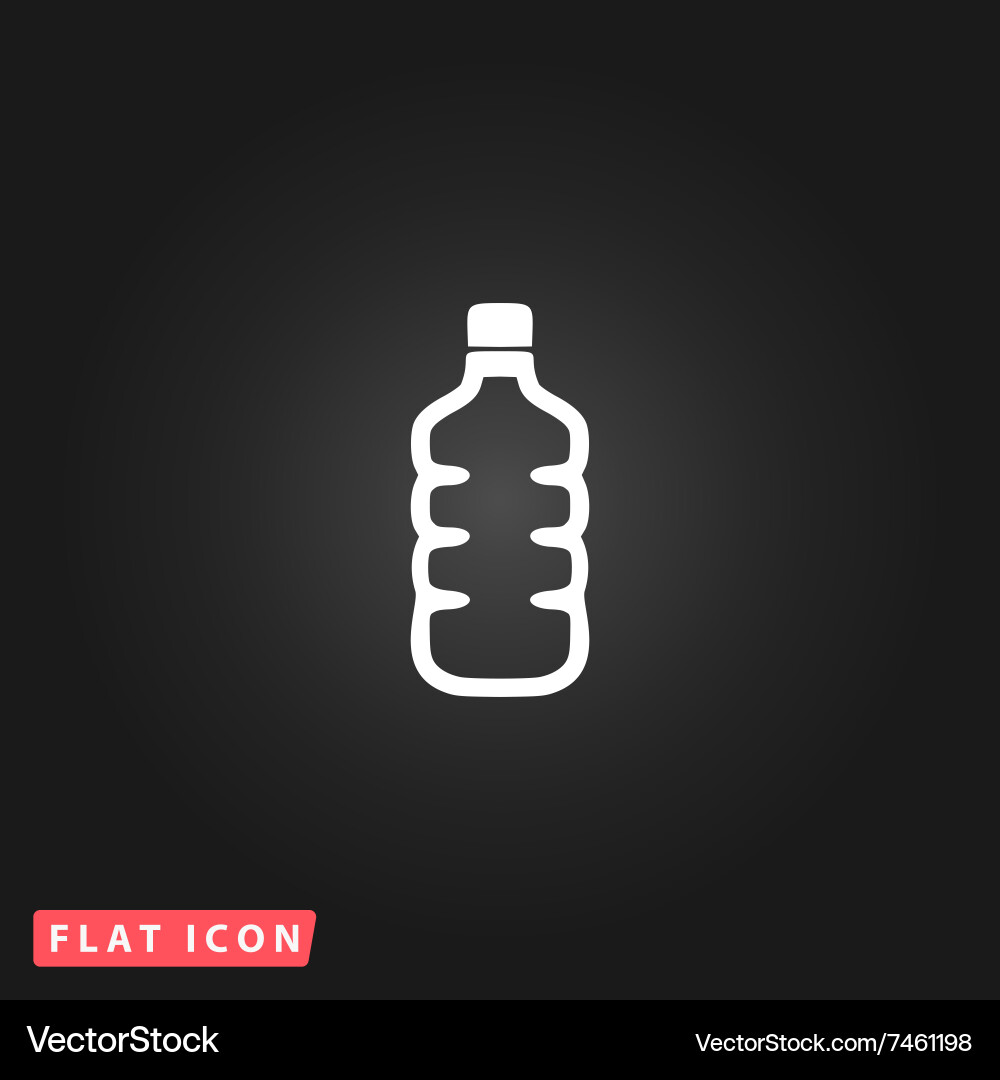 Icon of plastic water bottle Royalty Free Vector Image