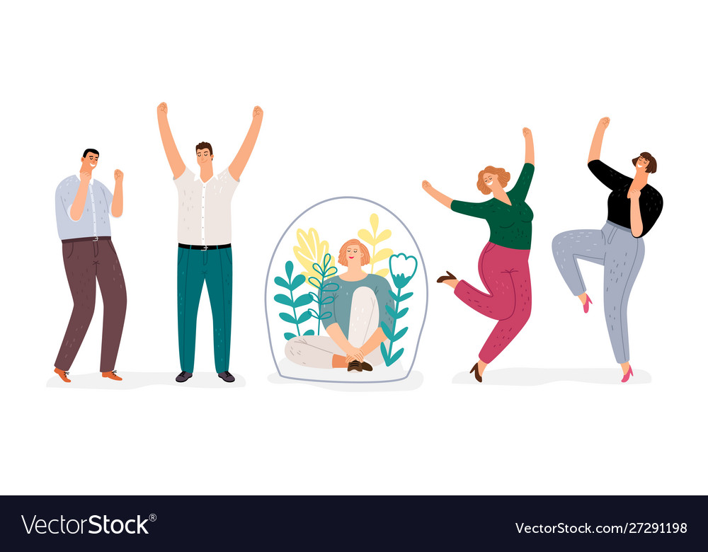 Introvert vs extravert Royalty Free Vector Image Introvert vs extravert Royalty Free Vector Image