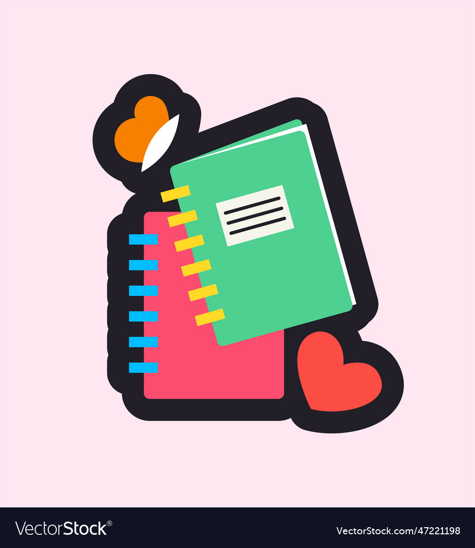 School notebooks icon Royalty Free Vector Image