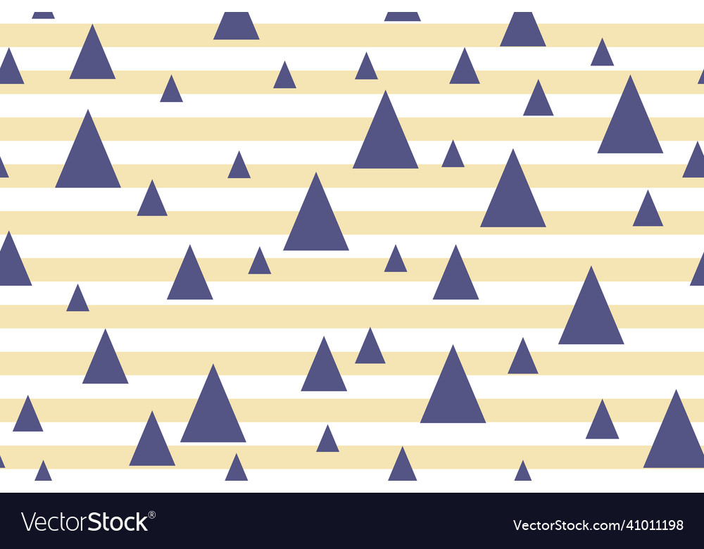 Seamless pattern with stripes and triangles Vector Image
