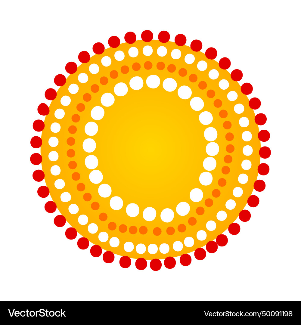 Sun in australian aboriginal ethnic style Vector Image