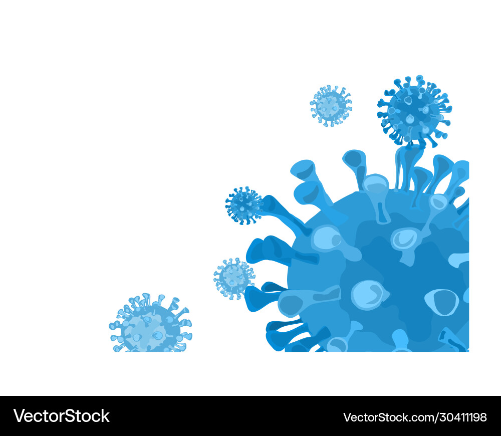 White background virus cell covid19 19-ncp Vector Image