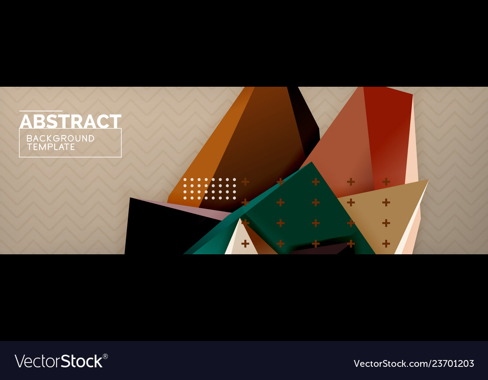 3d triangular shapes abstract background Vector Image