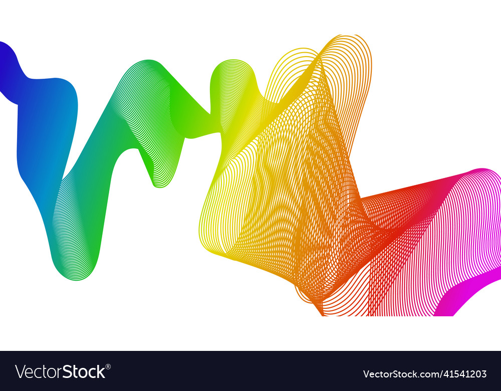 Abstract backdrop with wave gradient lines Vector Image