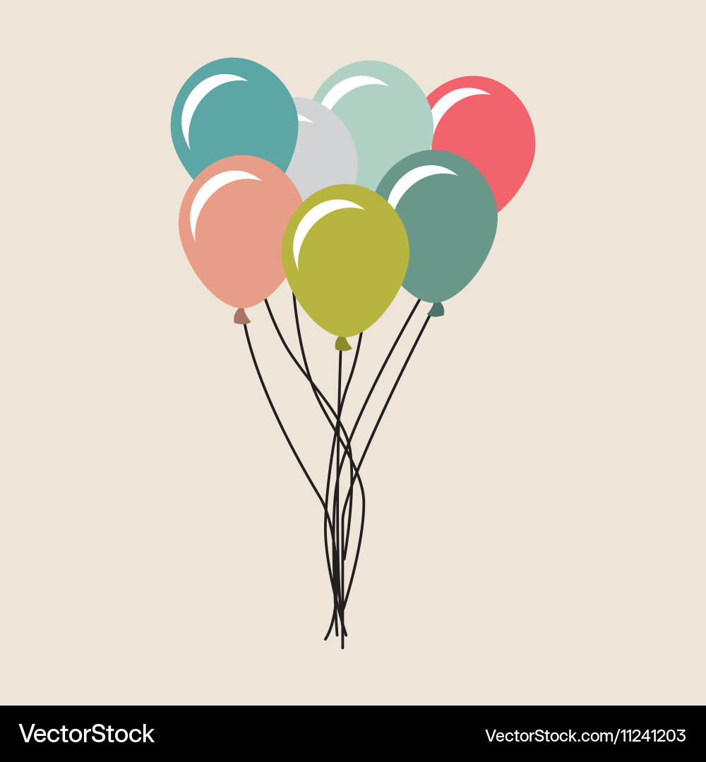 Balloons air party celebration Royalty Free Vector Image