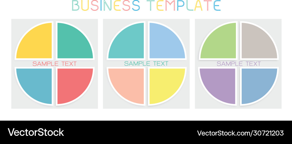 Business concepts set infographic templates Vector Image