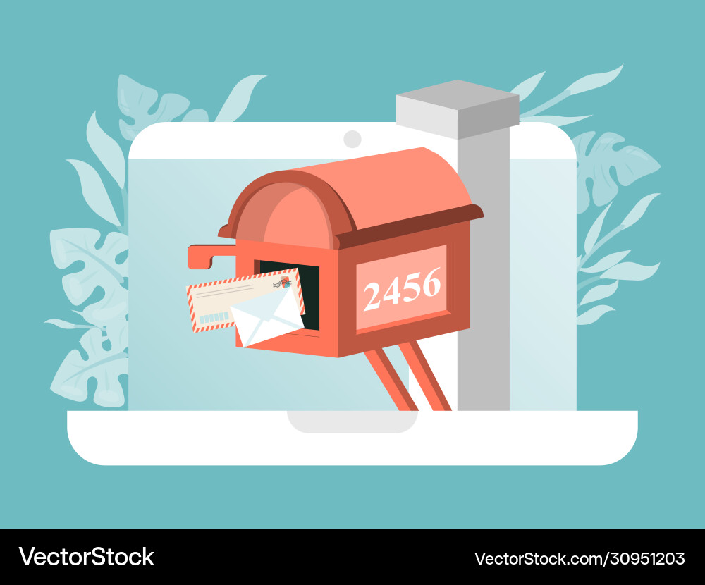 Business marketing via email message modern Vector Image
