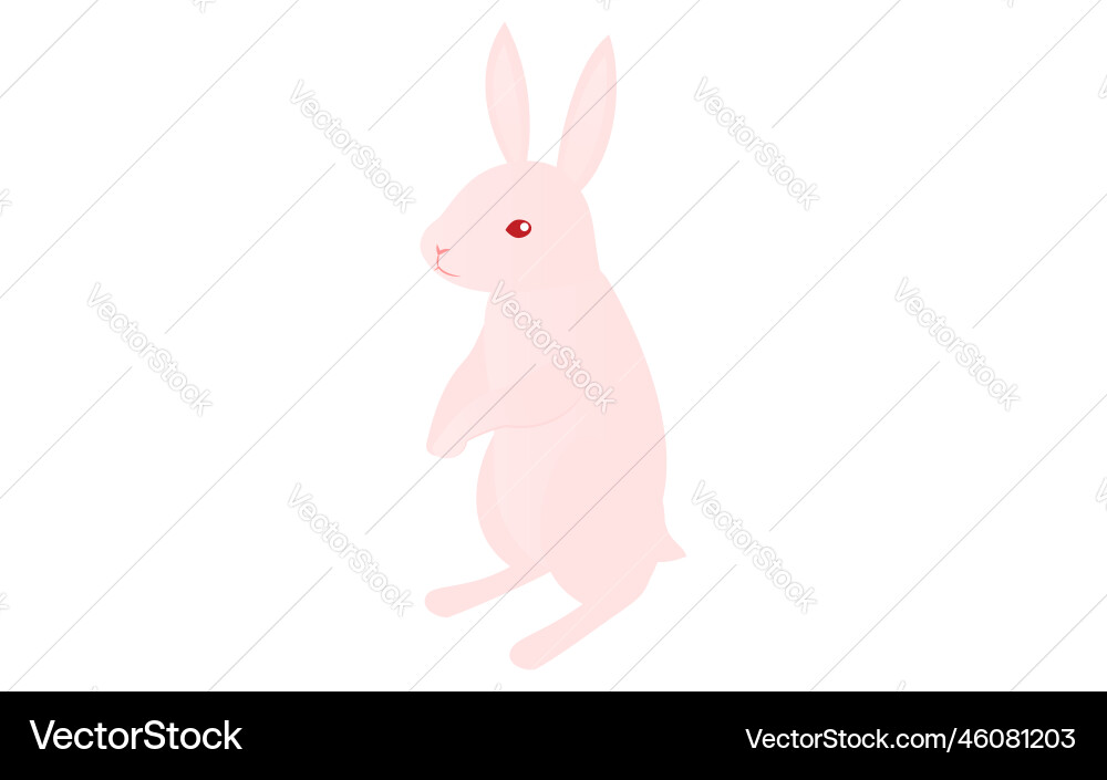 Clip art of simple rabbit Royalty Free Vector Image