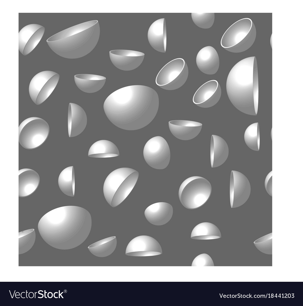 Gray hemispheres seamless pattern Royalty Free Vector Image