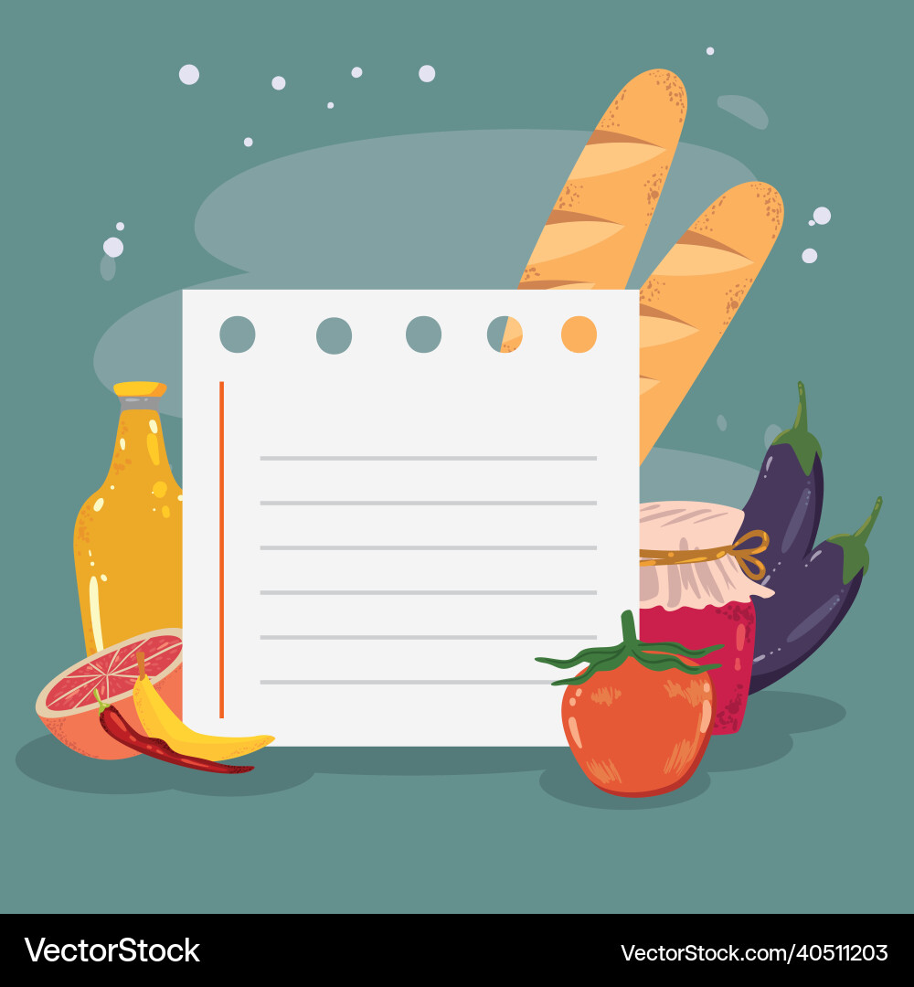 Grocery shopping card Royalty Free Vector Image