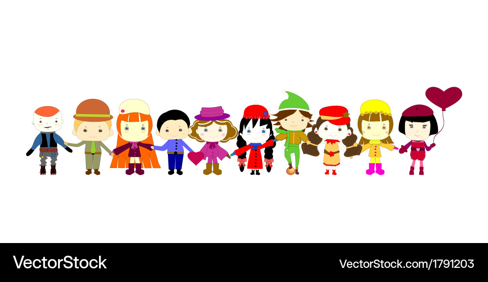 Group of children Royalty Free Vector Image - VectorStock