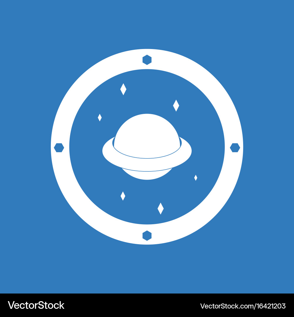 Icon saturn orbit Royalty Free Vector Image - VectorStock
