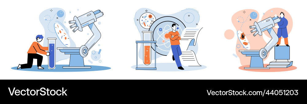 Medical research laboratory diagnostic services Vector Image