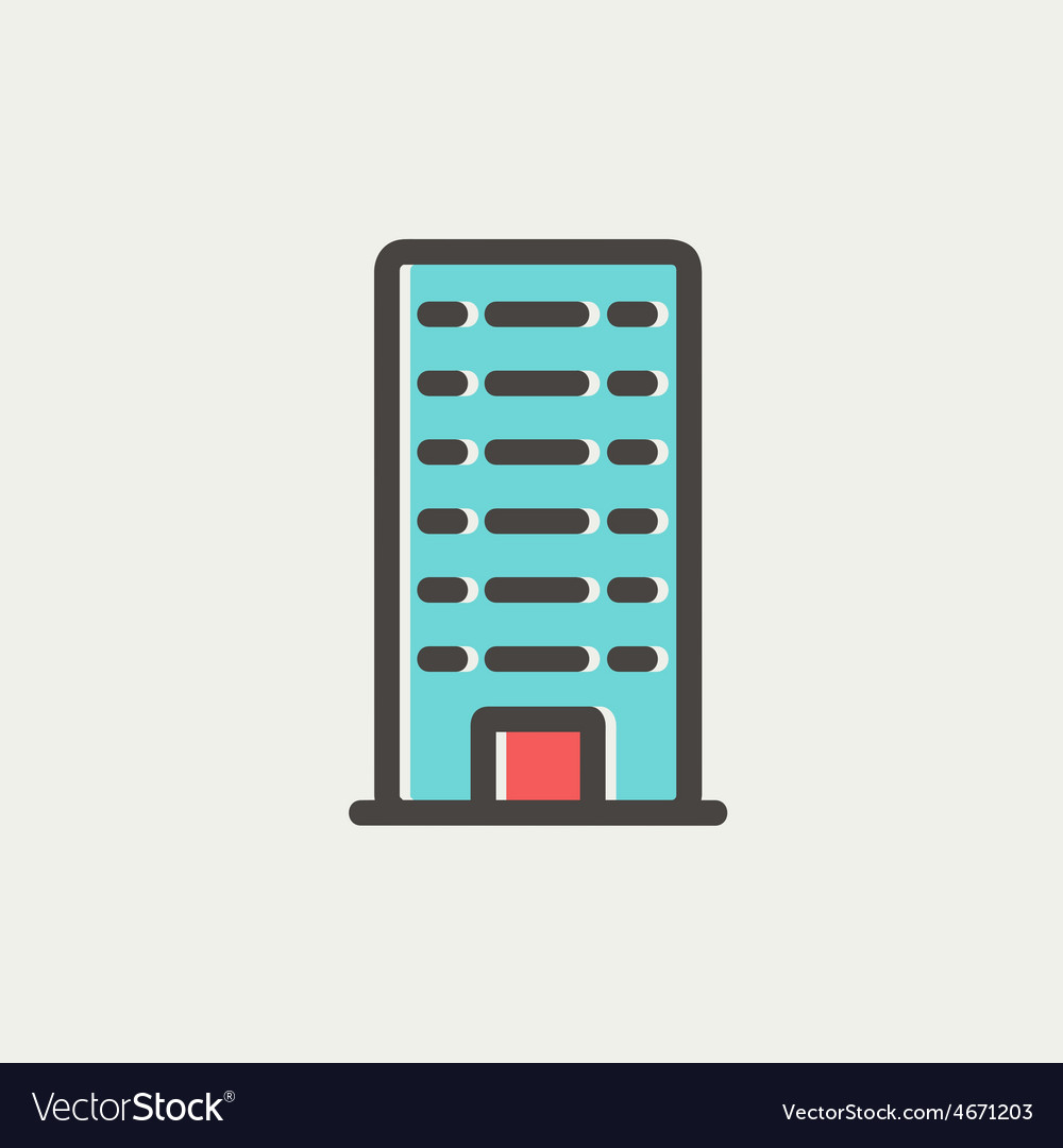 Office building thin line icon Royalty Free Vector Image Office building thin line icon Royalty Free Vector Image