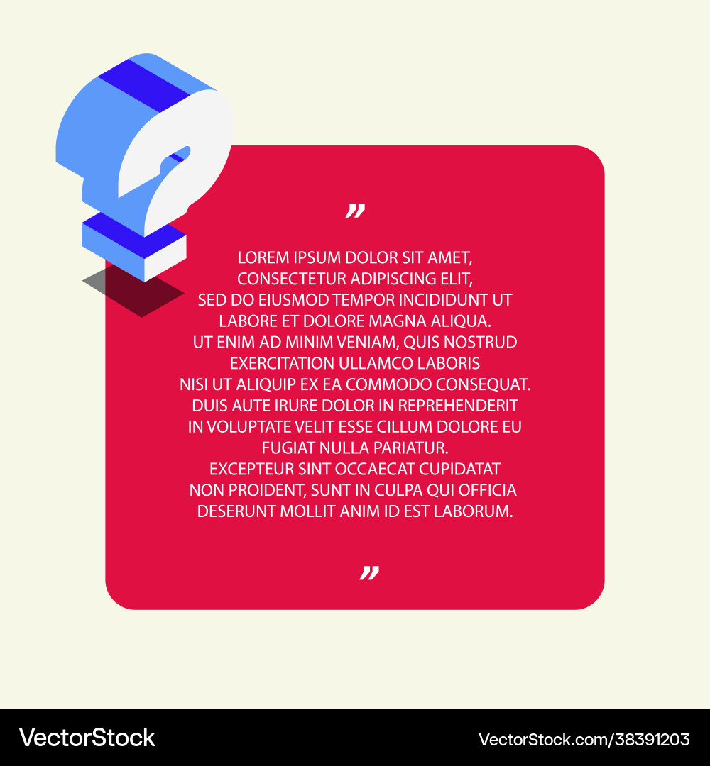 Question concept template Royalty Free Vector Image