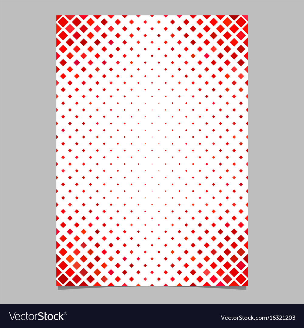 Red diagonal square pattern page template Vector Image