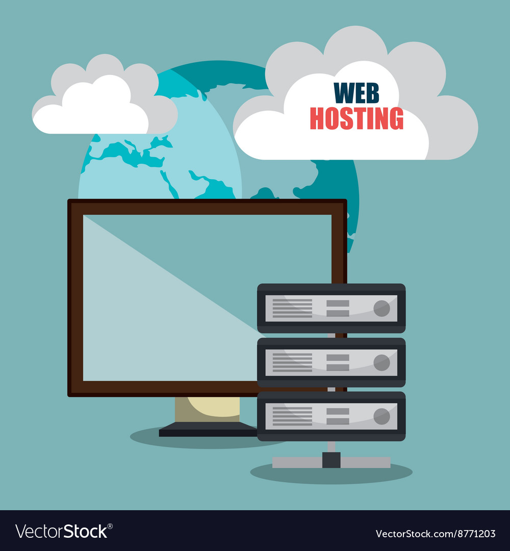 Web hosting design Royalty Free Vector Image - VectorStock