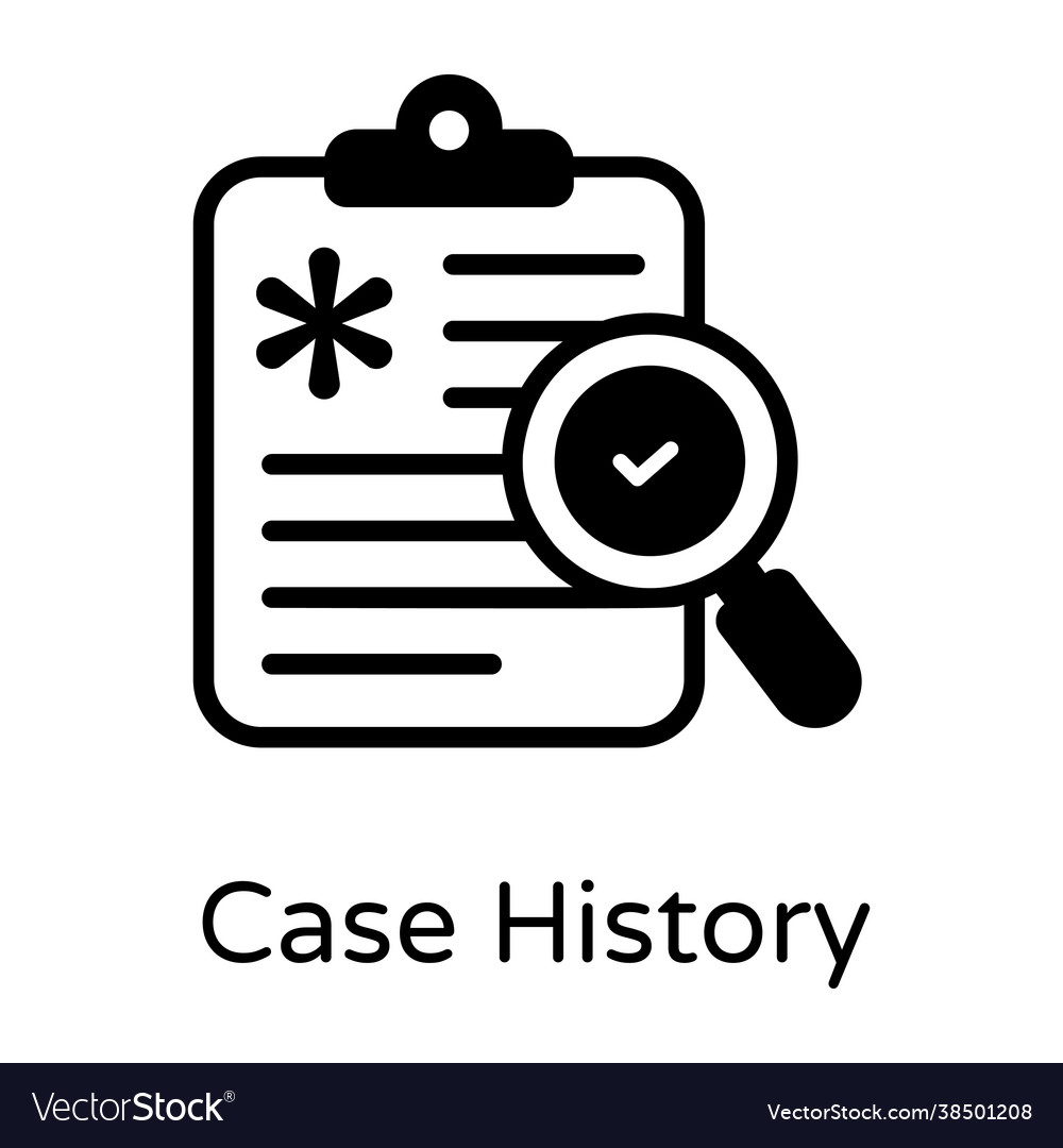 Case history Royalty Free Vector Image - VectorStock